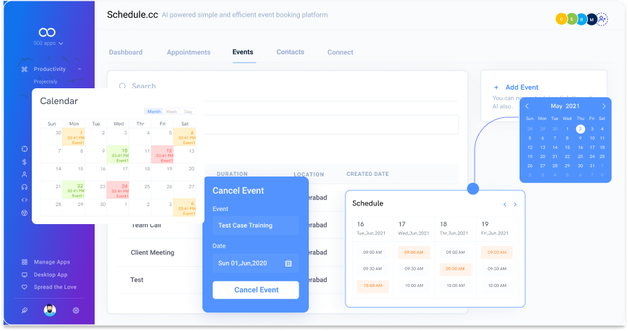 Schedule.cc Integrations | Schedule.cc by 500apps